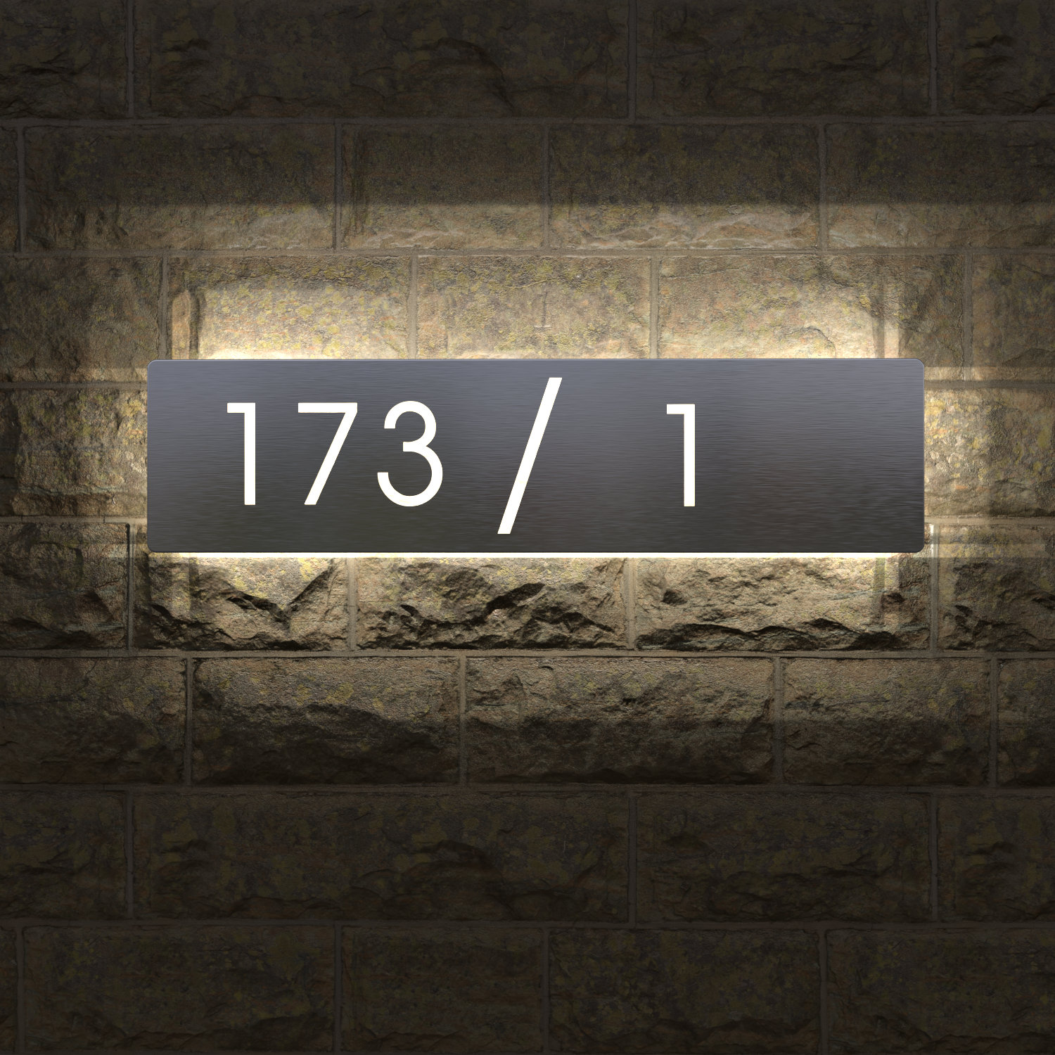 Illuminated House Address Sign,vertical Home Address,custom LED House ...