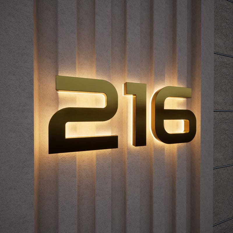 Backlit House Numbers - Etsy