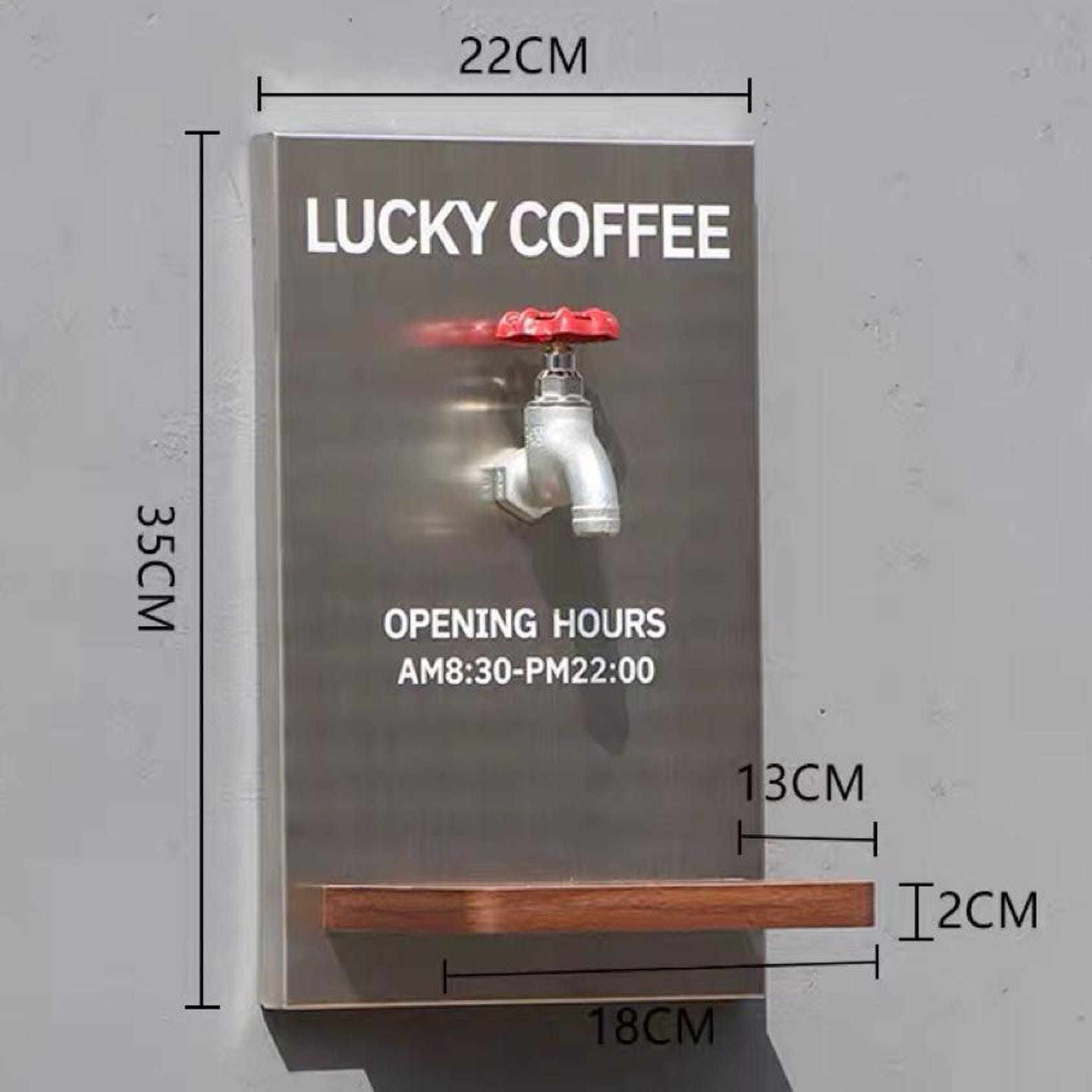 Custom Word Flow Faucet Sign | Dripping Text Menu Board | Coffee Shop ...