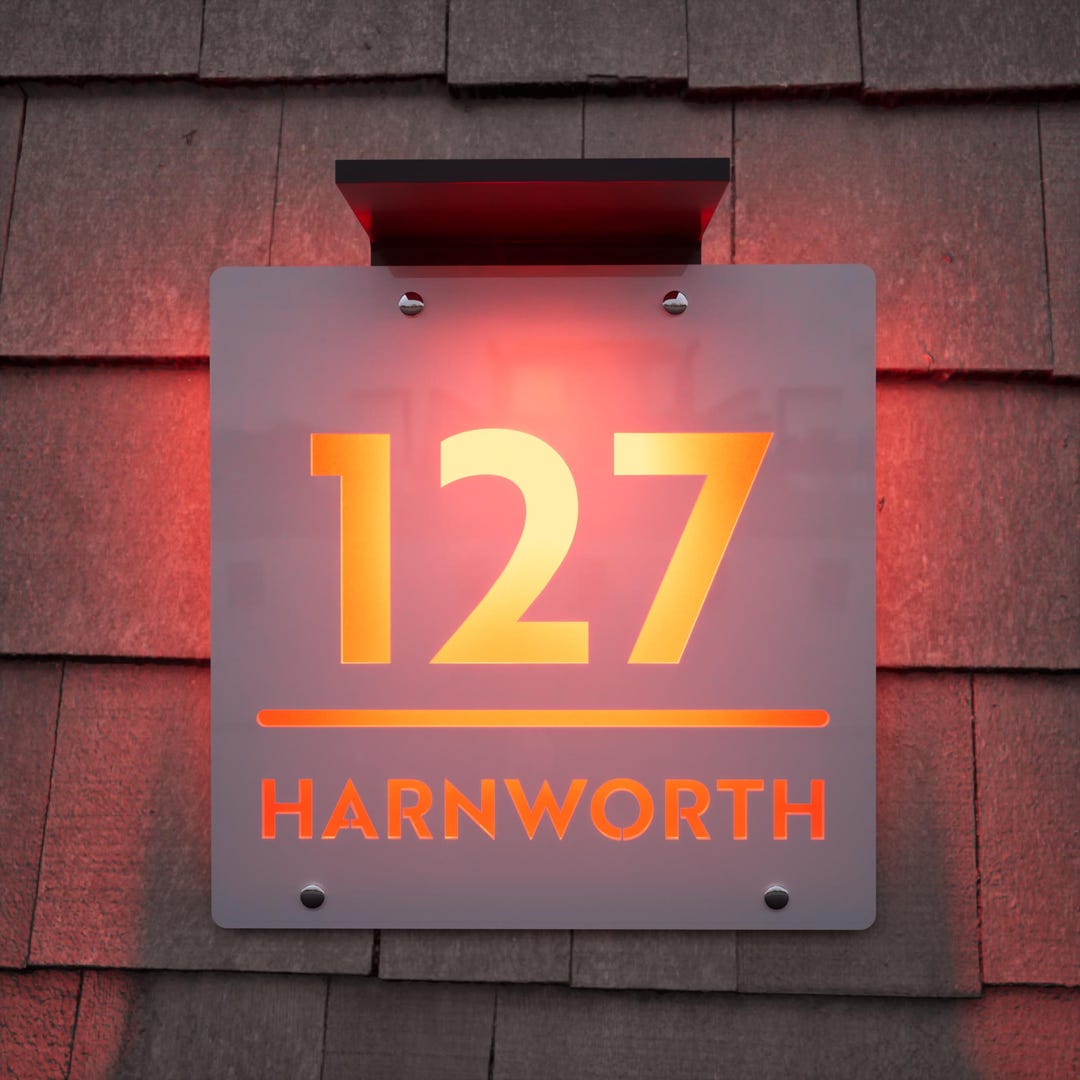 DIY Solar Address Sign | No Wiring Required | Custom House Numbers ...