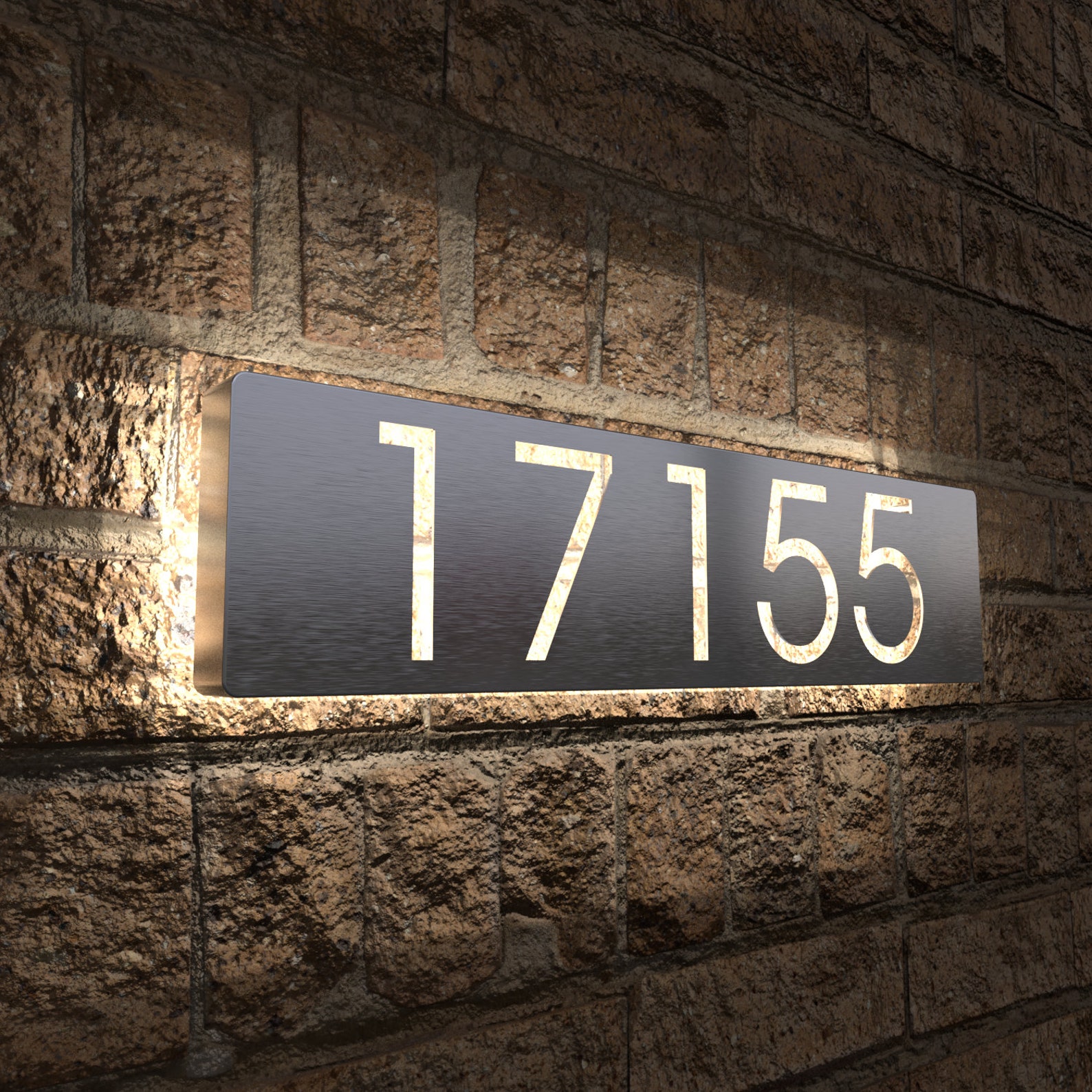 Metal Illuminated House Number,custom Text Address Box Sign,outdoor ...