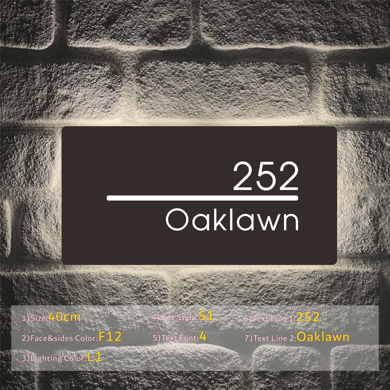 LED House Number Sign,metal Address Lightbox,modern Home Decoration ...