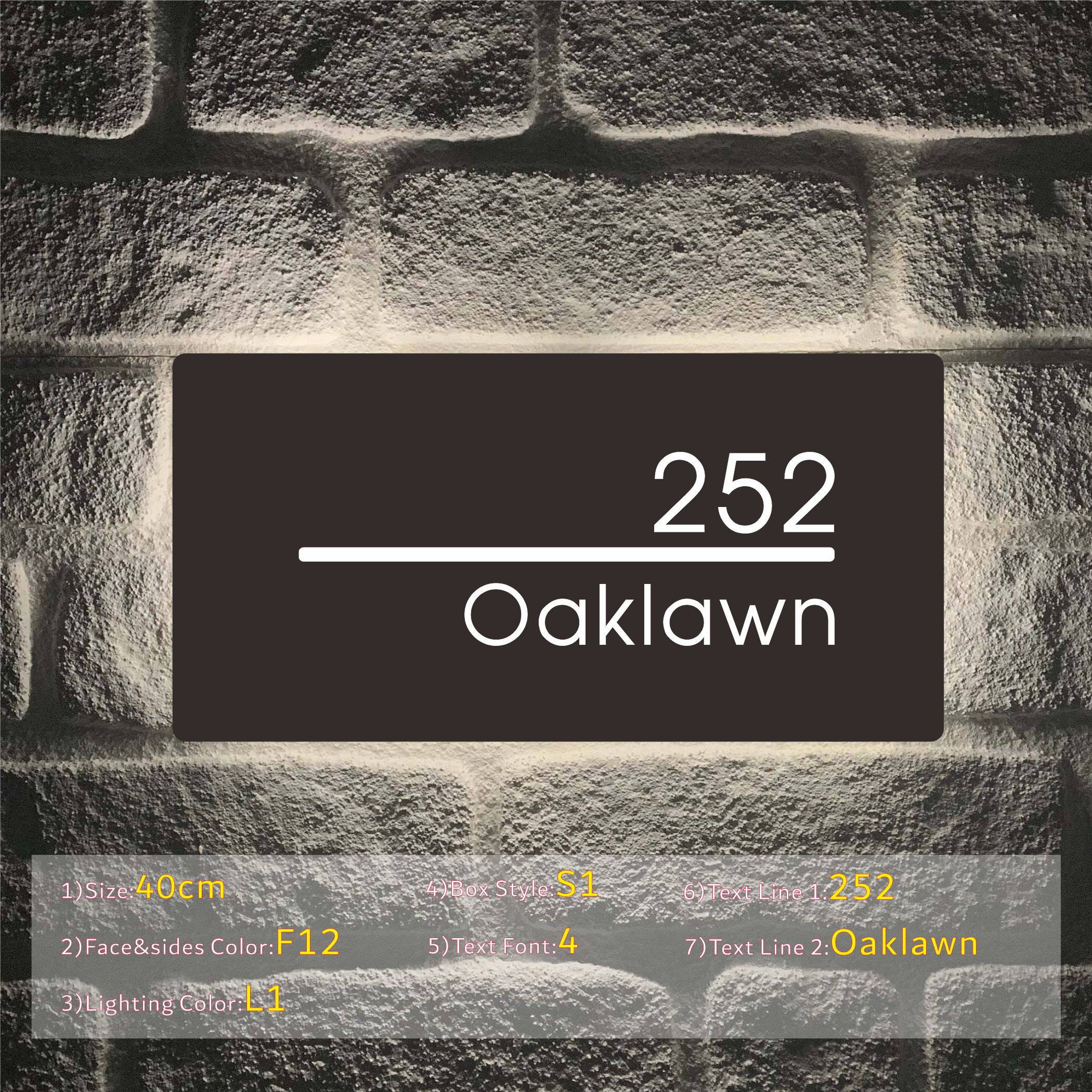 LED House Number Sign,metal Address Lightbox,modern Home Decoration ...