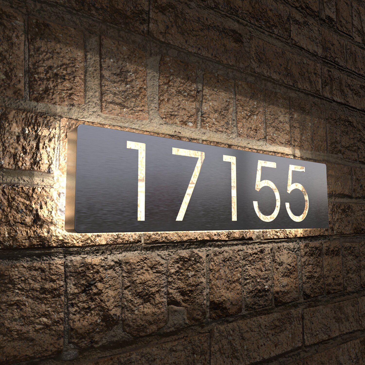 Illuminated House Address Sign,vertical Home Address,custom LED House ...