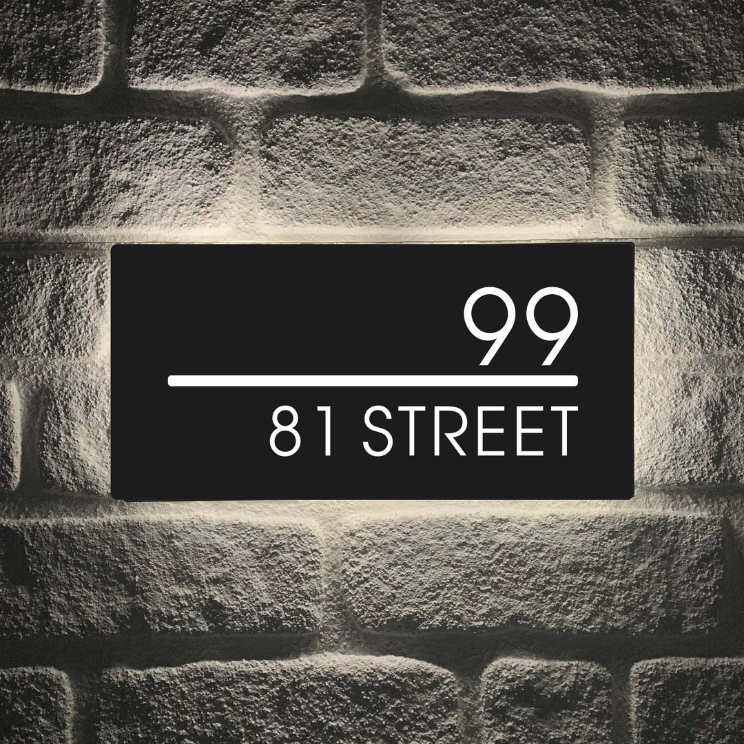 Personalised Modern House Sign,acrylic Modern House Numbers Sign,house ...