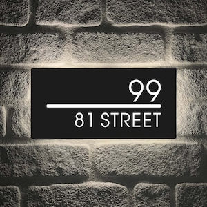 Personalised Modern House Sign,acrylic Modern House Numbers Sign,house ...