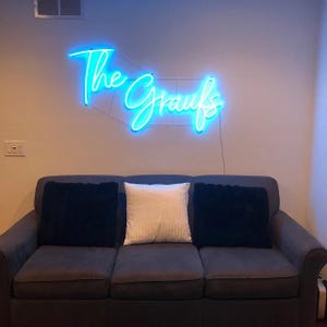 Custom LED Neon Sign - Personalized Neon Light, Wedding Wall Decor ...