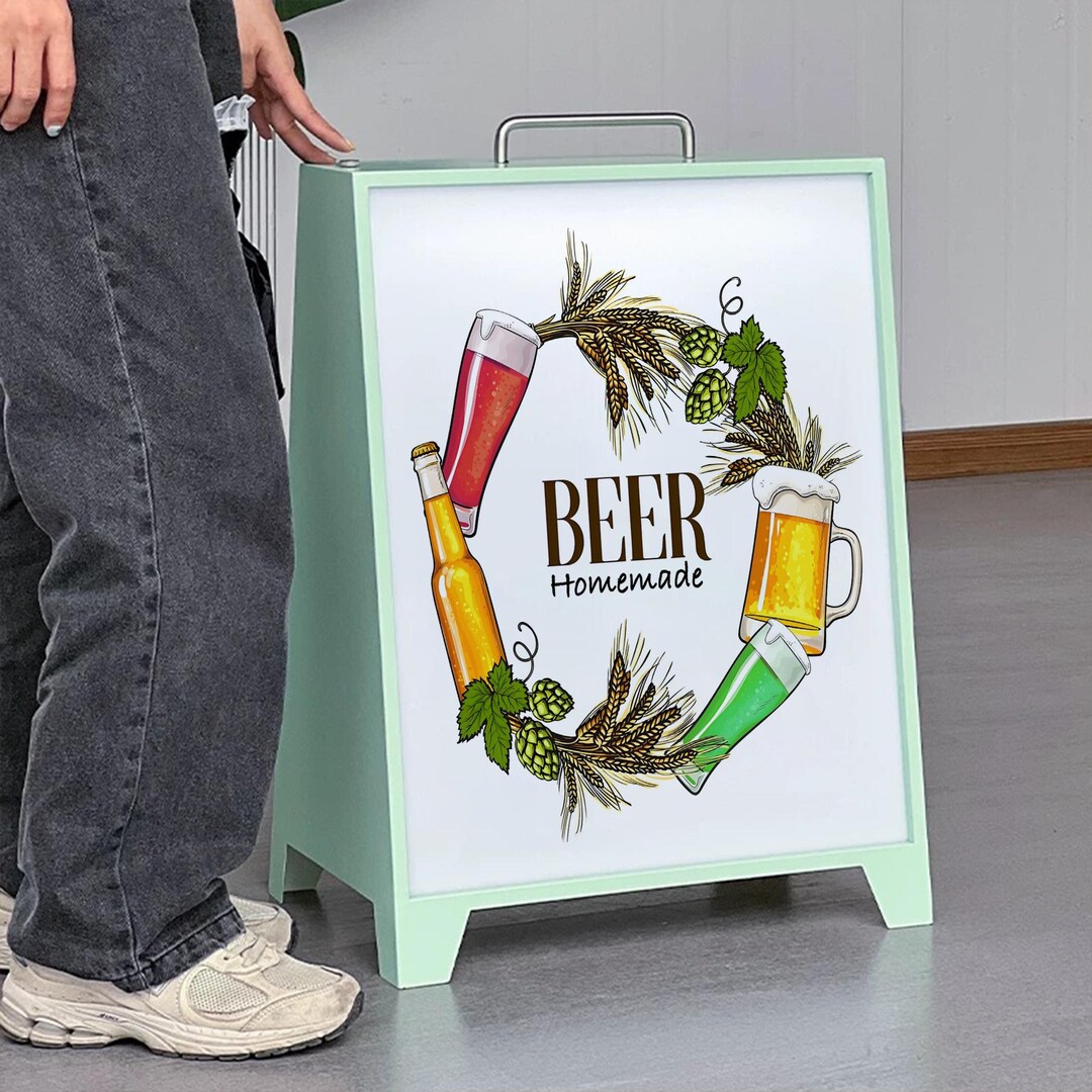 Portable A-frame Lightbox Sign | Wireless LED Advertising Board ...