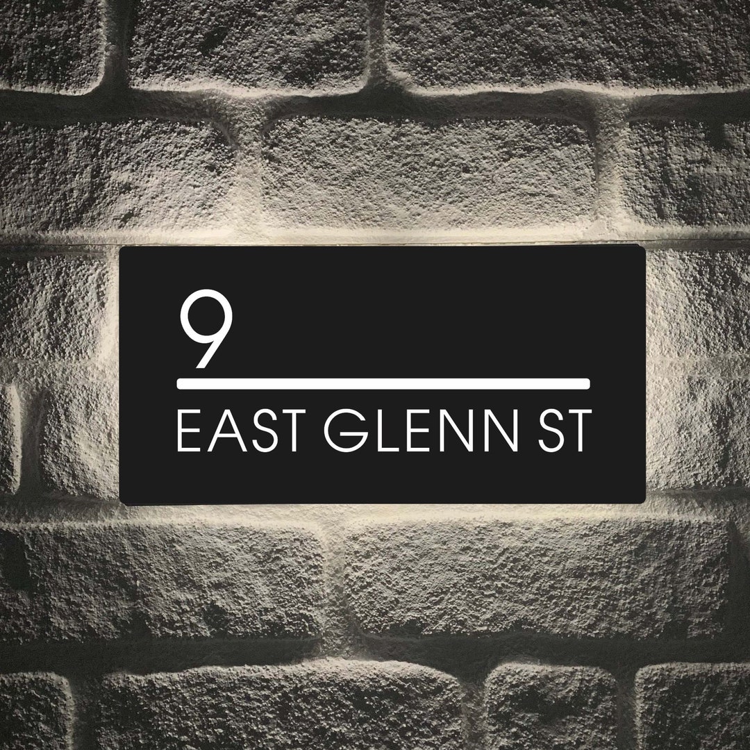 Custom Address Plaque,house Number LED Sign,metal Address Sign ...