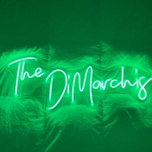 Custom LED Neon Sign - Personalized Neon Light, Wedding Wall Decor ...