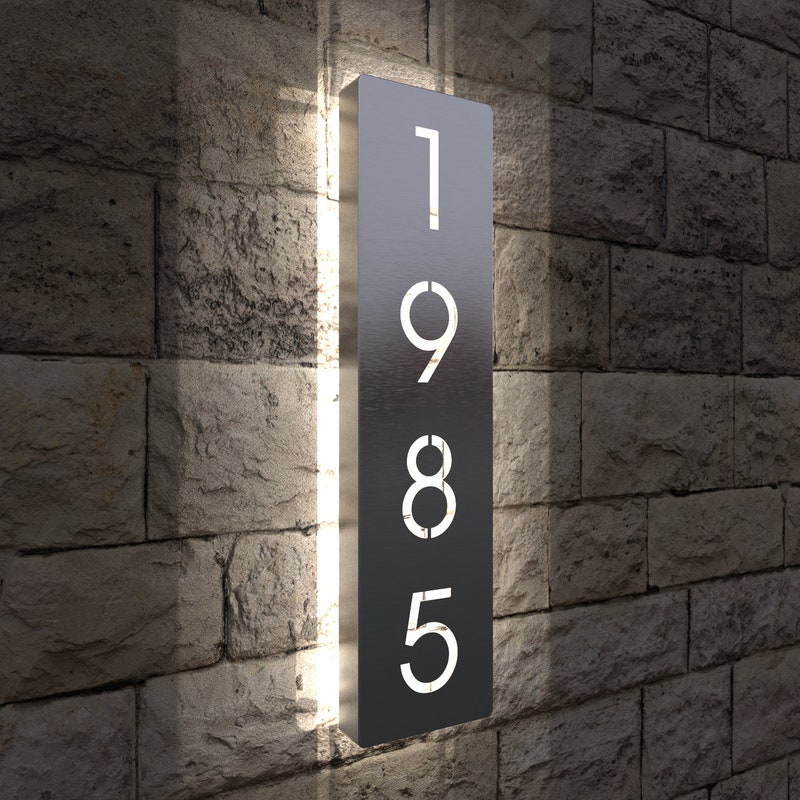 Lighted House Number - Etsy