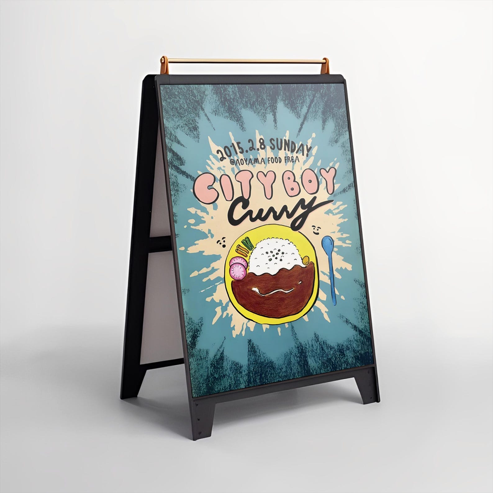Portable Display Stand Collapsible Advertising Board Doublesided ...