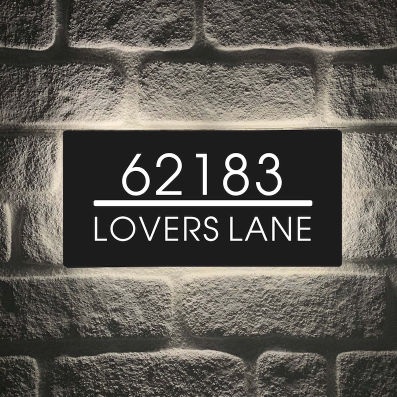 Personalized Metal Address Sign,acrylic Illuminated House Number Sign ...