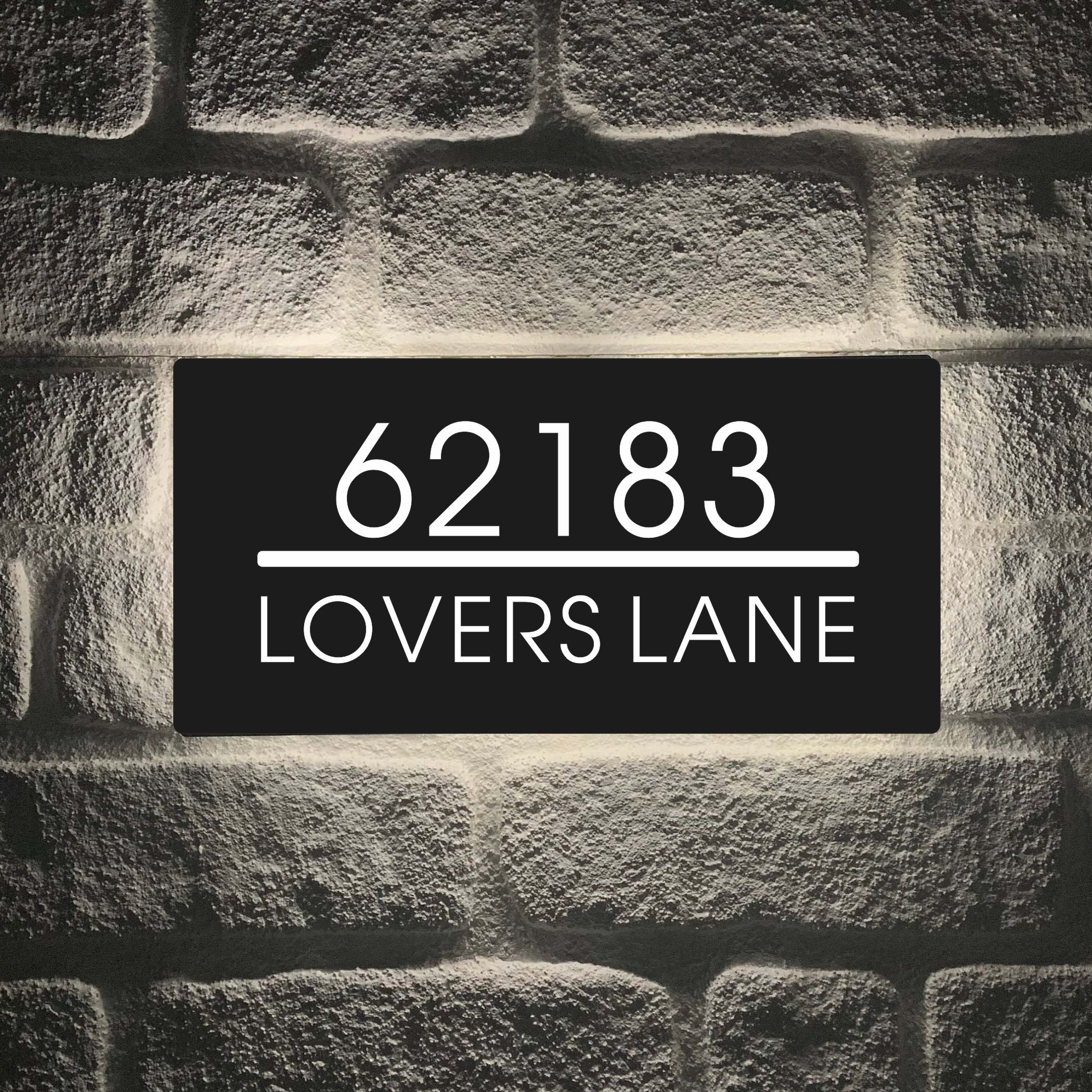 Personalized Metal Address Sign,acrylic Illuminated House Number Sign ...