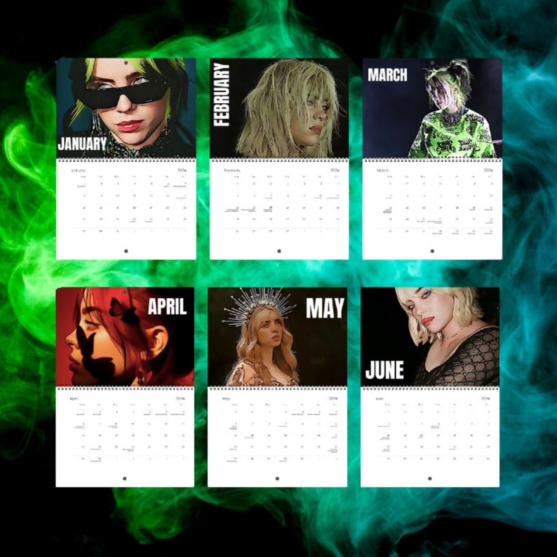 Billie Eilish Calendar 2024, Gift Idea, Bad Guy Vibes, Wall Decor, Wall ... Billie Eilish Calendar 2024, Gift Idea, Bad Guy Vibes, Wall Decor, Wall ...