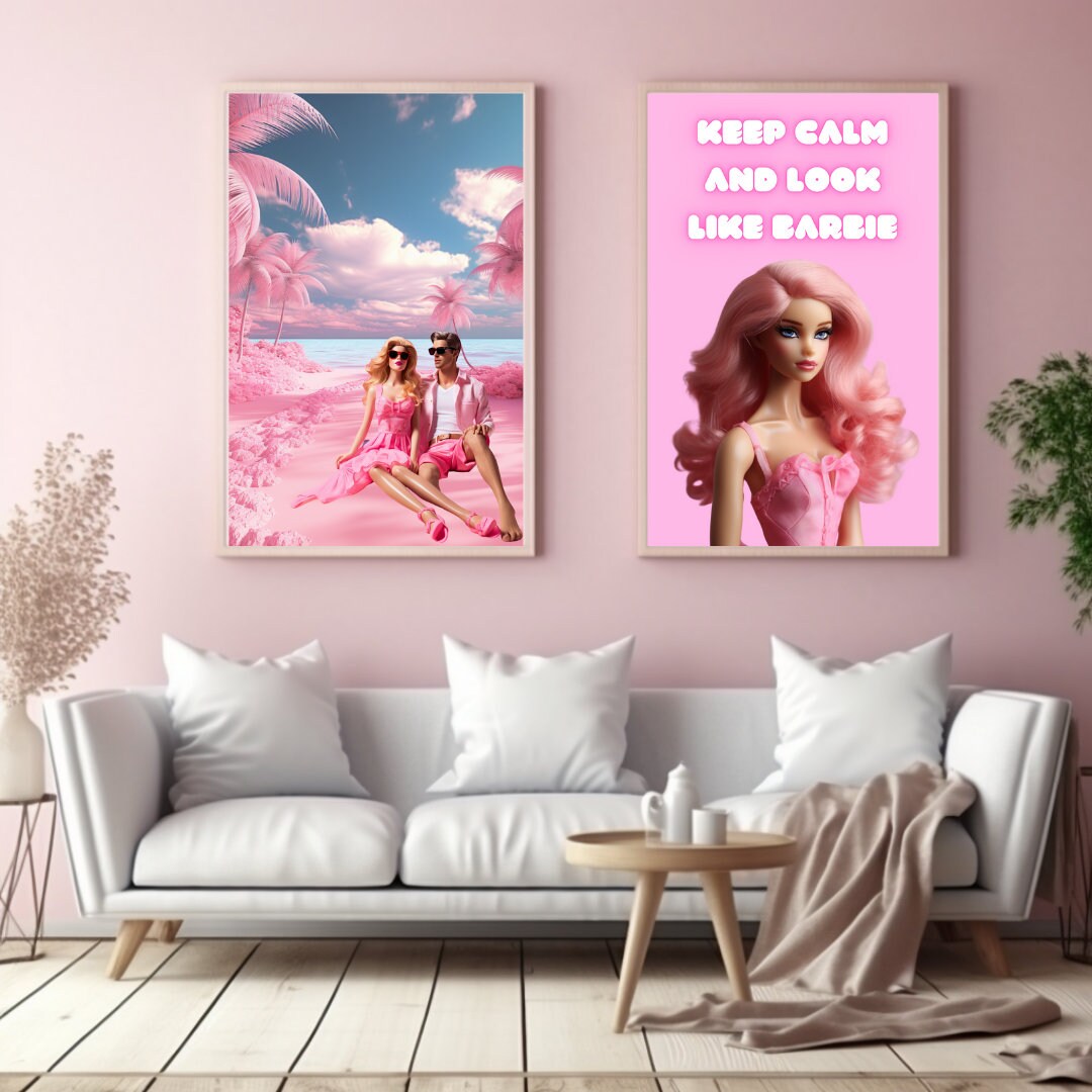 Set Of 7 Barbie Wall Art Set Vintage Barbie Dolls Digital Etsy