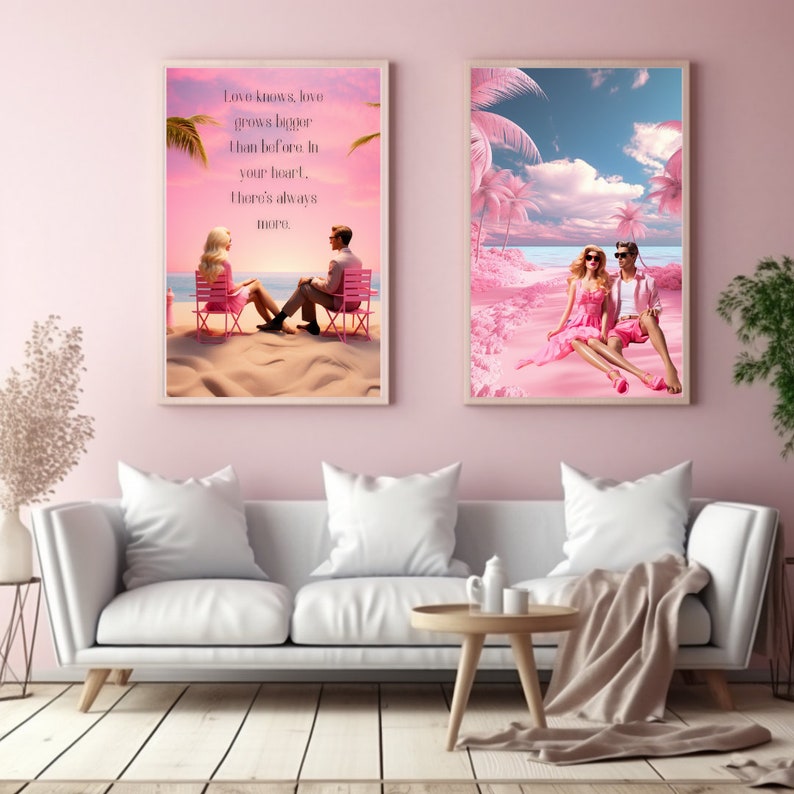 Set of 7 Barbie Wall Art Set Vintage Barbie Dolls Digital - Etsy