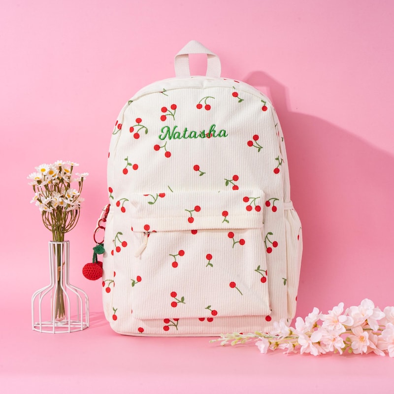 Embroidered Backpack - Etsy