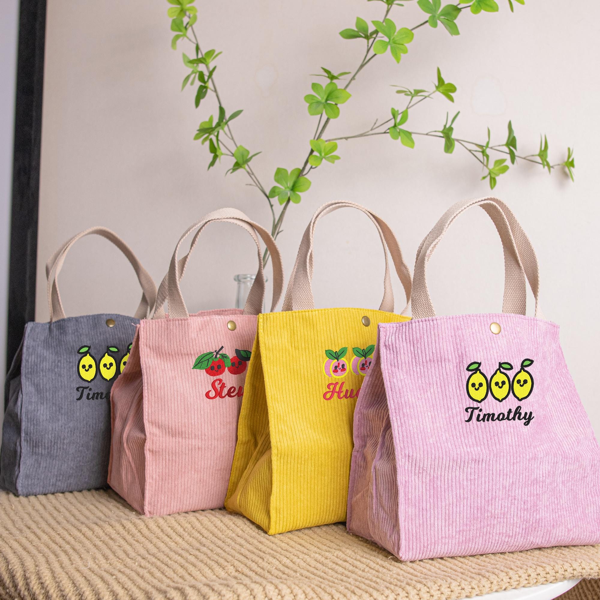 Personalized Embroidered Lunch Bag: Insulated Custom Tote - Etsy