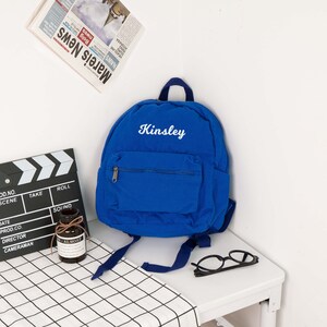 Personalized Kids Canvas Backpack: Toddler School Book Bag - Etsy