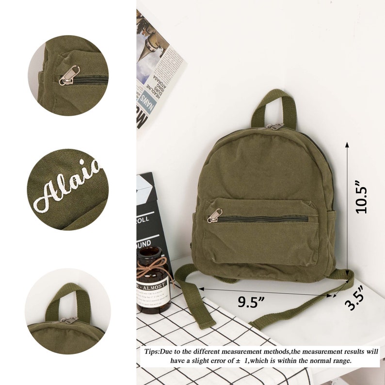 Personalized Kids Canvas Backpack: Toddler School Book Bag - Etsy