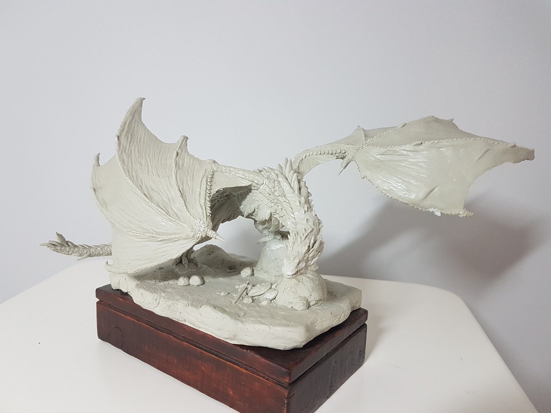 Balghur, Handmade Resin Dragon With a Stand, Dragon Miniature, Dragon ...