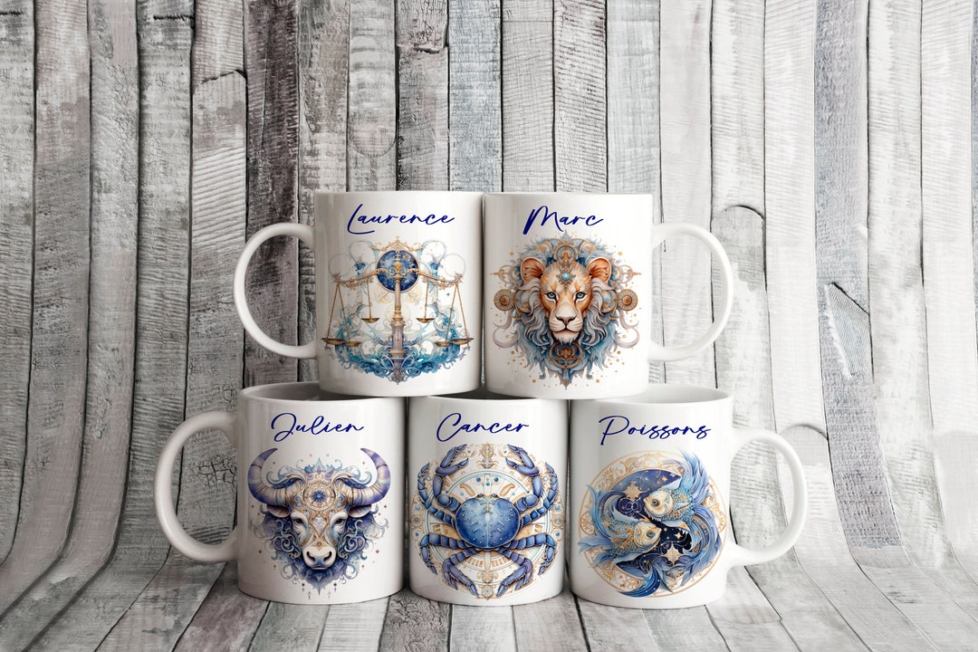 Astrological Sign Mug Horoscope Mug Libra, Cancer, Leo, Sagittarius ...