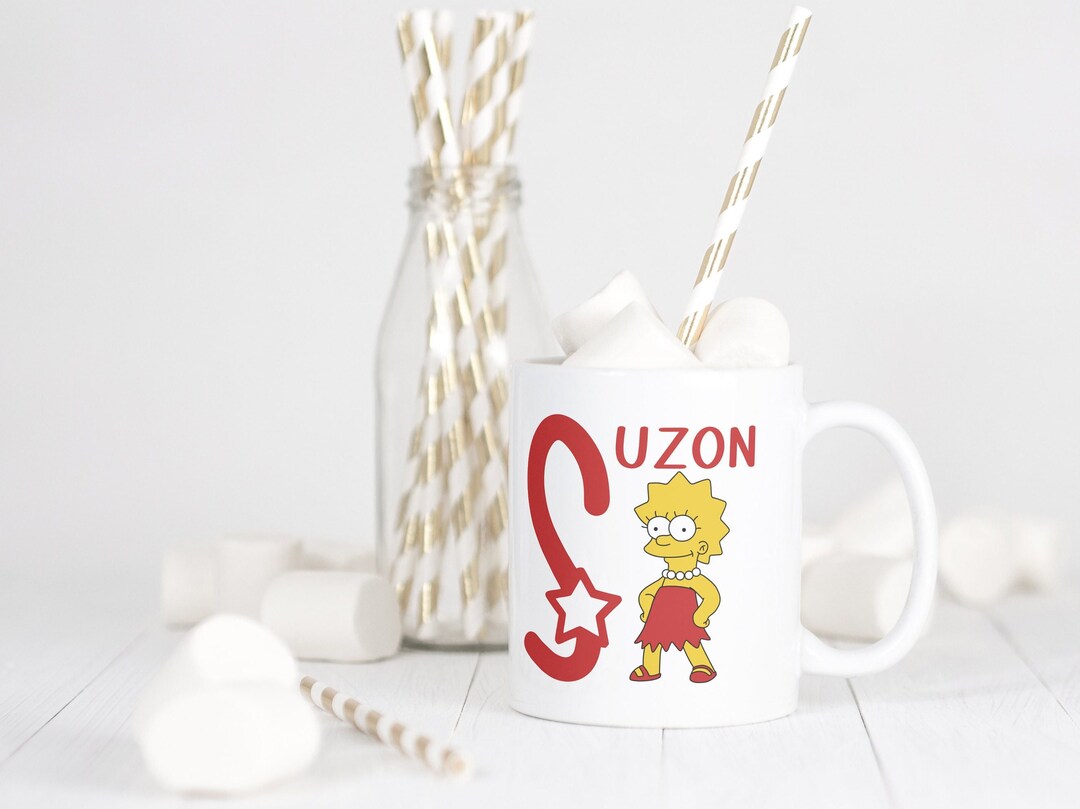 Personalized Simpson Mug, Child Girl Mug, Simpson Personalized First ...