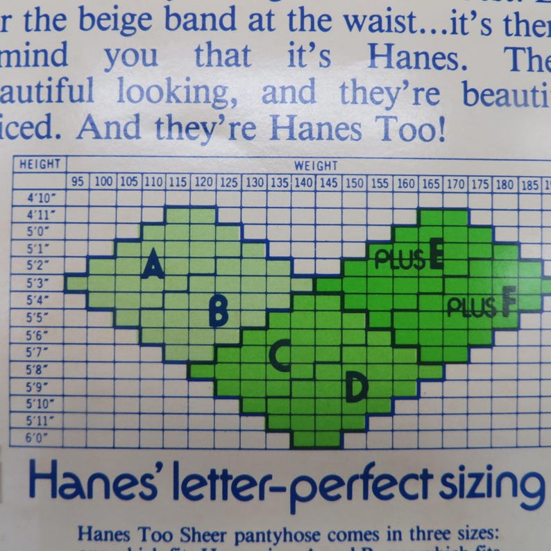 Hanes Too Sheer Pantyhose, Size A-B, Color: Little Color, New Old Stock ...