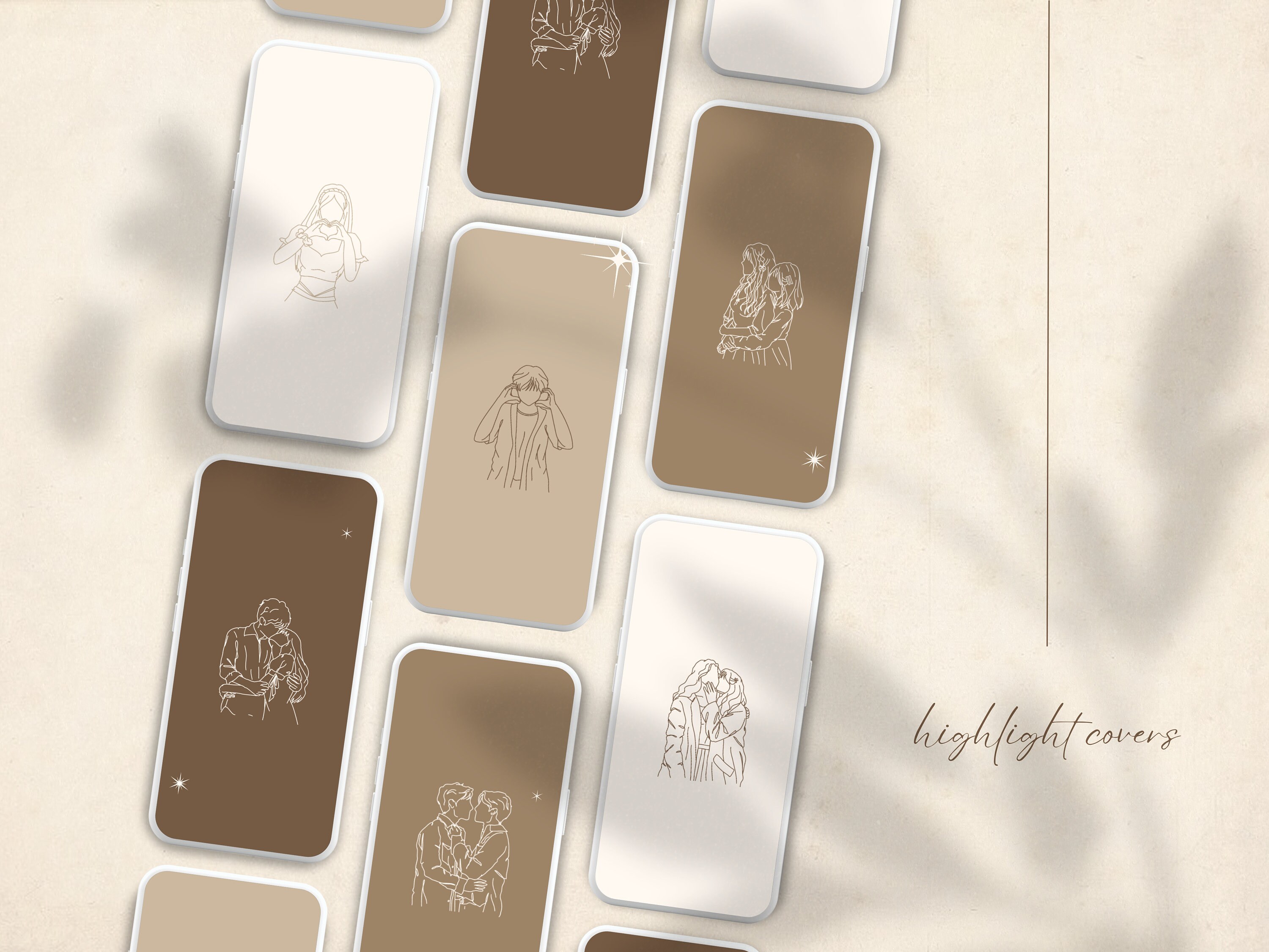 Couple Line Drawing SVG Canva Element Template, Male and Female Line ...