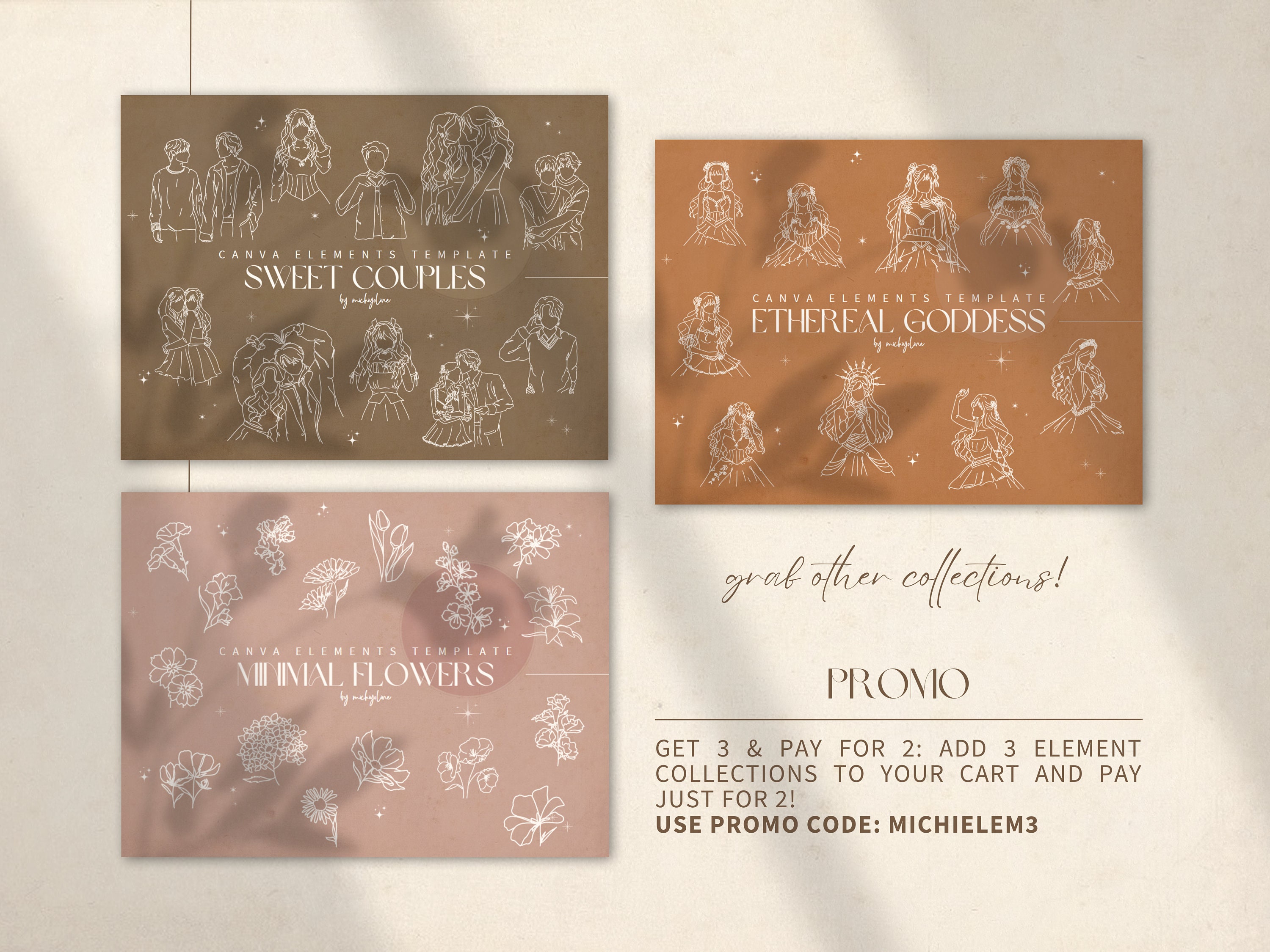 Couple Line Drawing SVG Canva Element Template, Male and Female Line ...