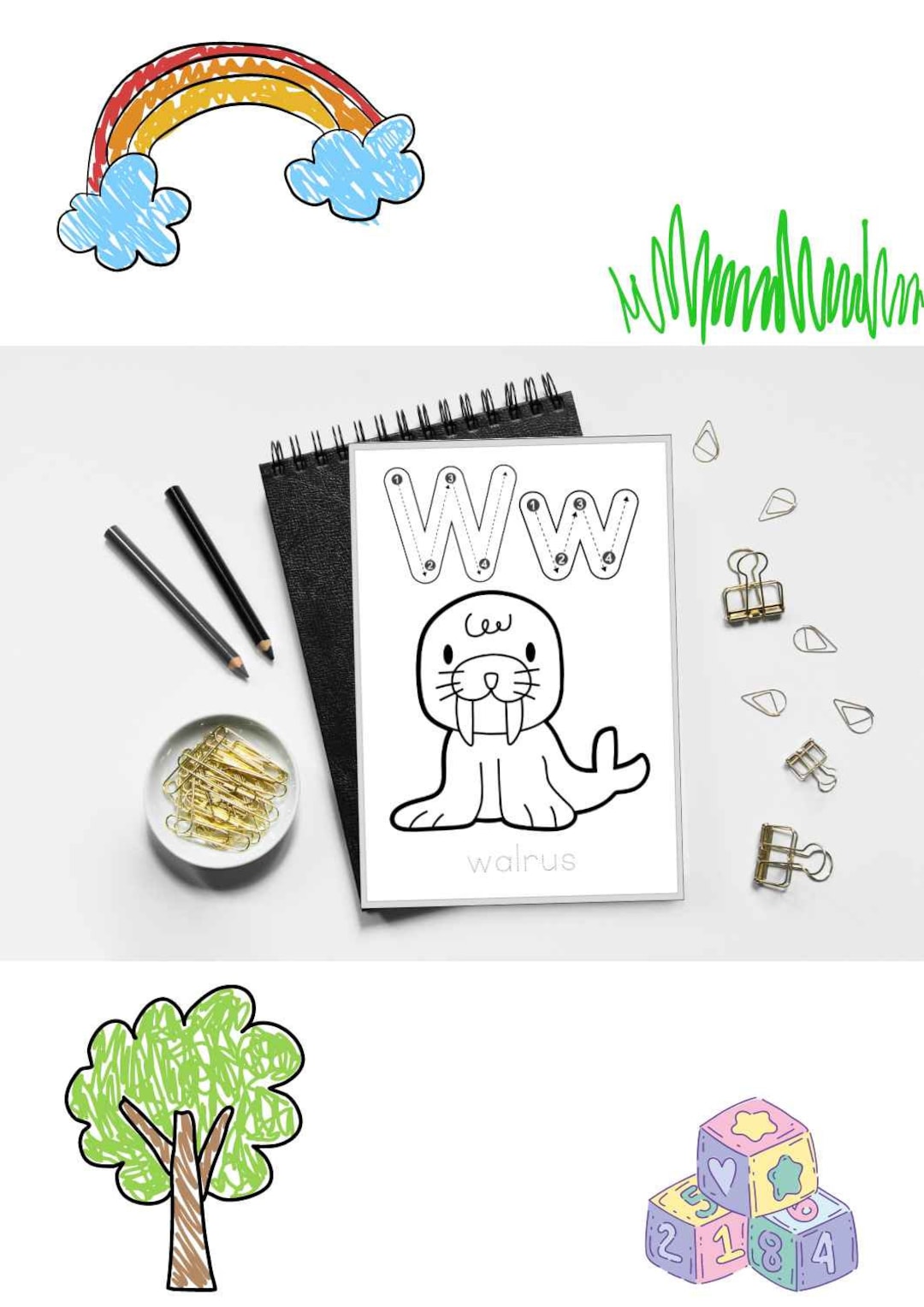 Libro para colorear en PDF para niños, regalo para niños ABC para niños ...