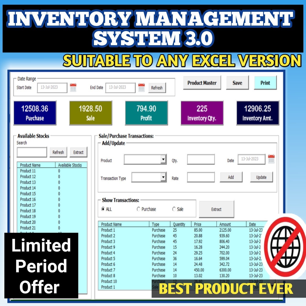 Excel Template For Inventory Control