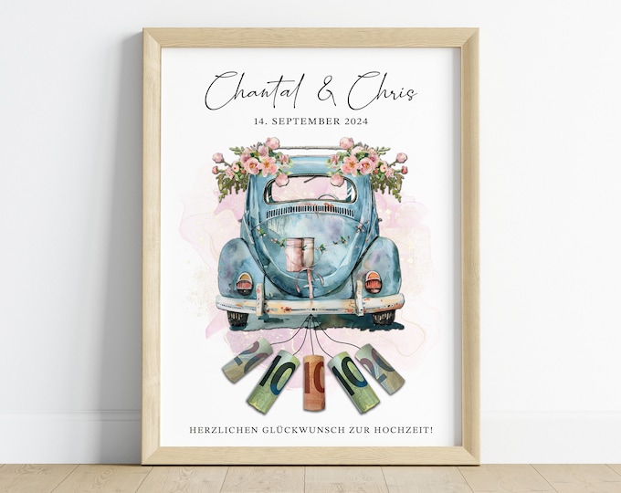 Geldgeschenk zur Hochzeit Auto mit Geld als Dosen zum selber basteln ...