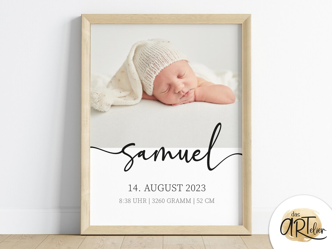 Personalized Picture for Birth Reminder Newborn Baby - Etsy
