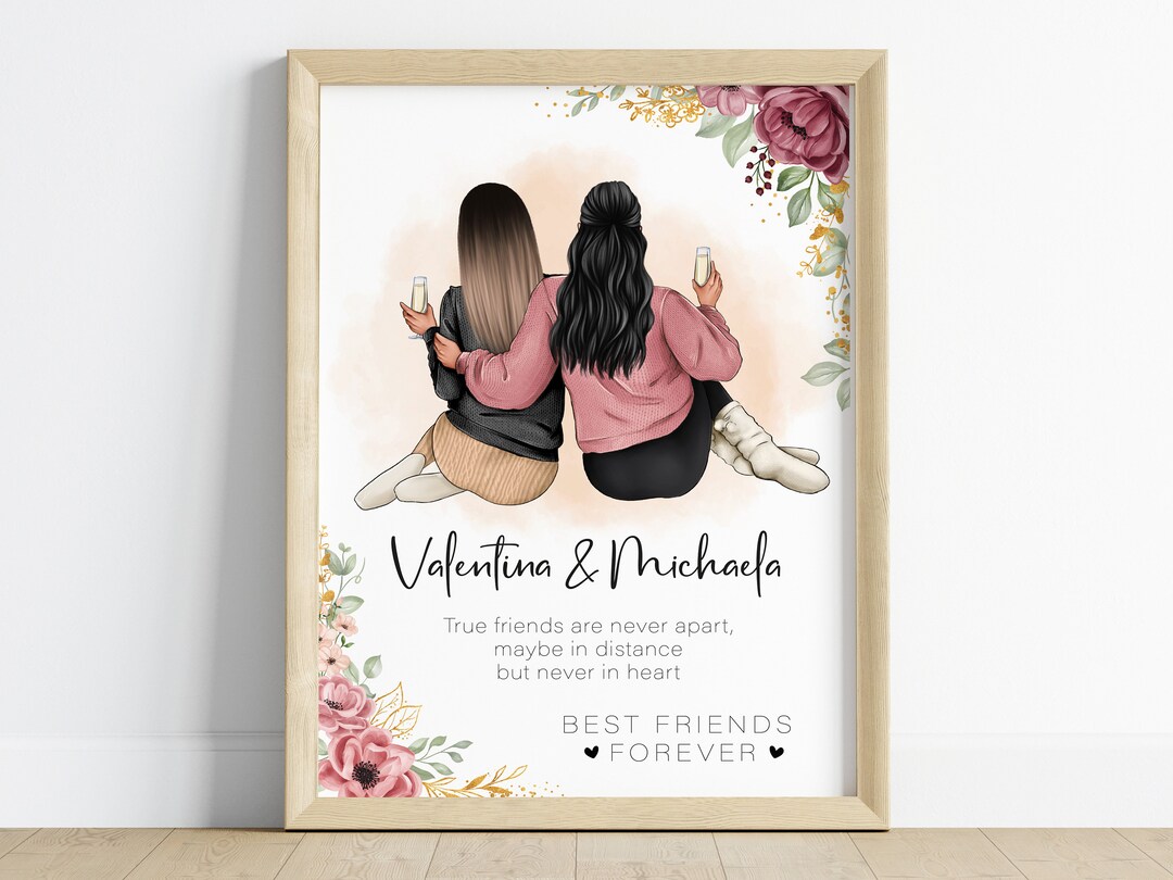 Personalized Gift Best Friends | Best Friend Poster | Birthday Gift ...