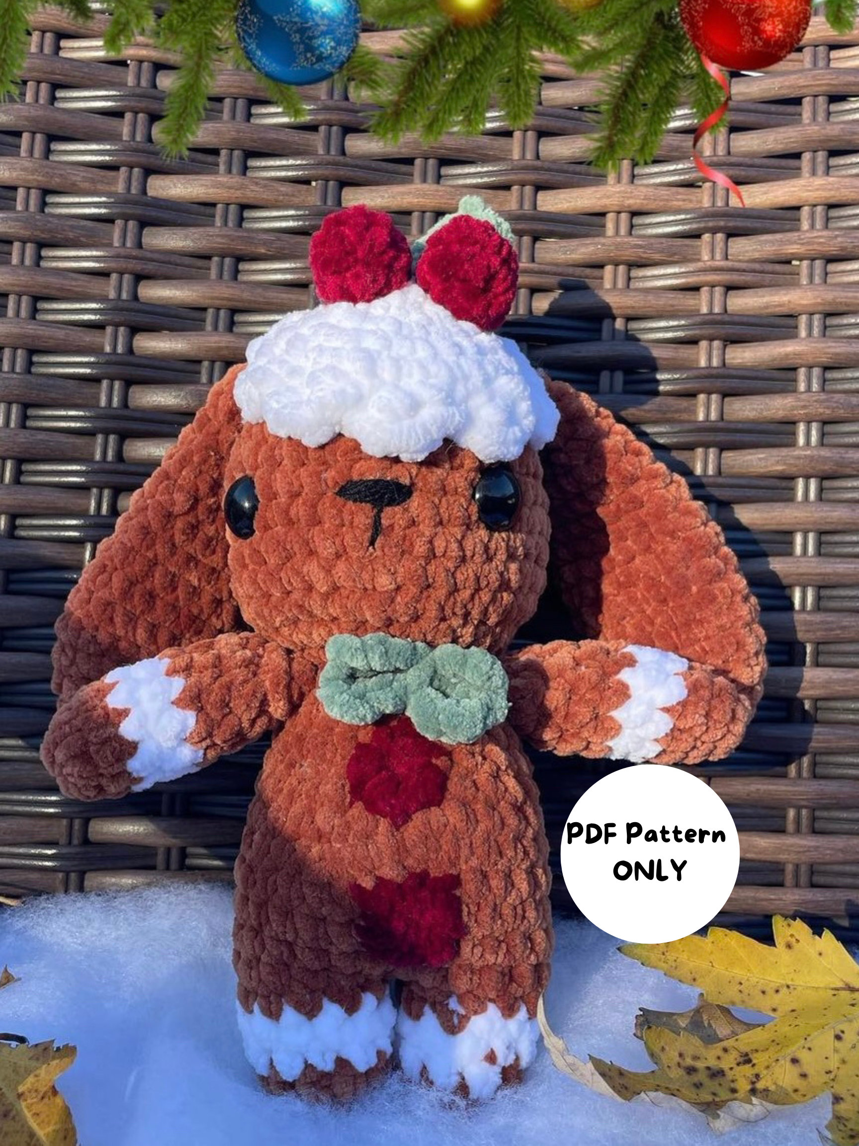 Gingerbread Bunny Crochet Pattern - Etsy