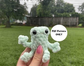 Derpy Desk Frog Crochet Pattern Crochet Frog Pattern Mini Crochet ...