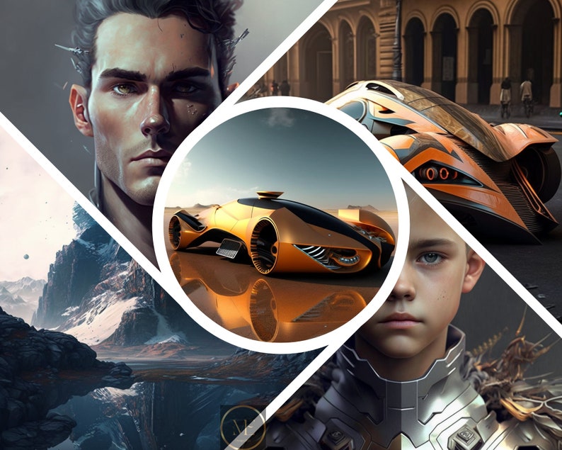 50 Futuristic and Realistic Paintings: Digital Paintings Art - Etsy