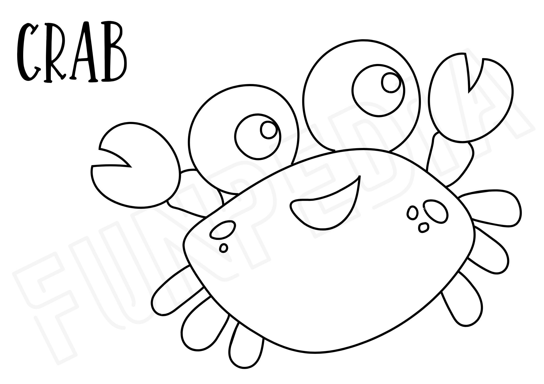 10 Beach Animal Printable Coloring Pages for Children Boys & - Etsy