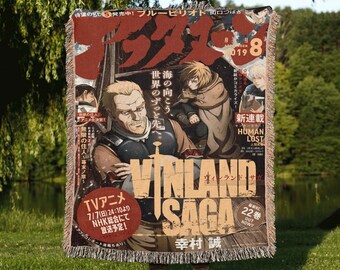 Anime Handmade Woven Tapestry Blanket, 100% Cotton, Anime Throw ...