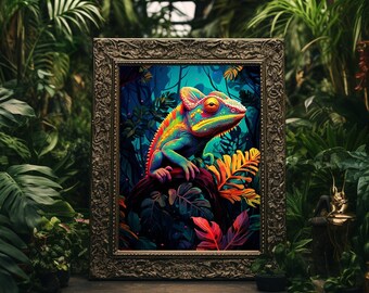 Welcome to the Jungle Neon Print Vol 2 Pink Neon Print Neon Home Decor ...