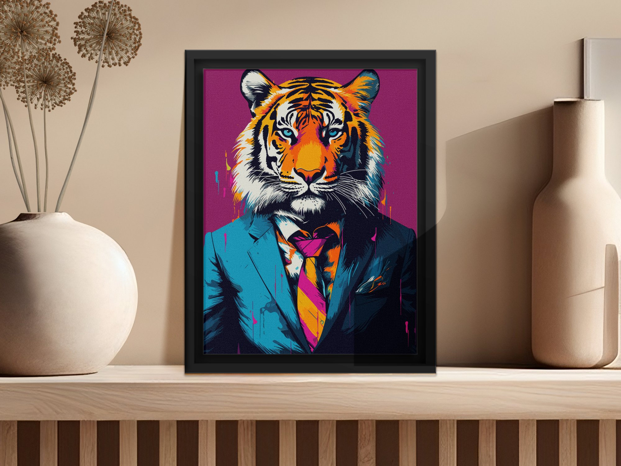 Tiger Pop Art, Bathroom Print, Instant Download, Wall Art, Printable ...