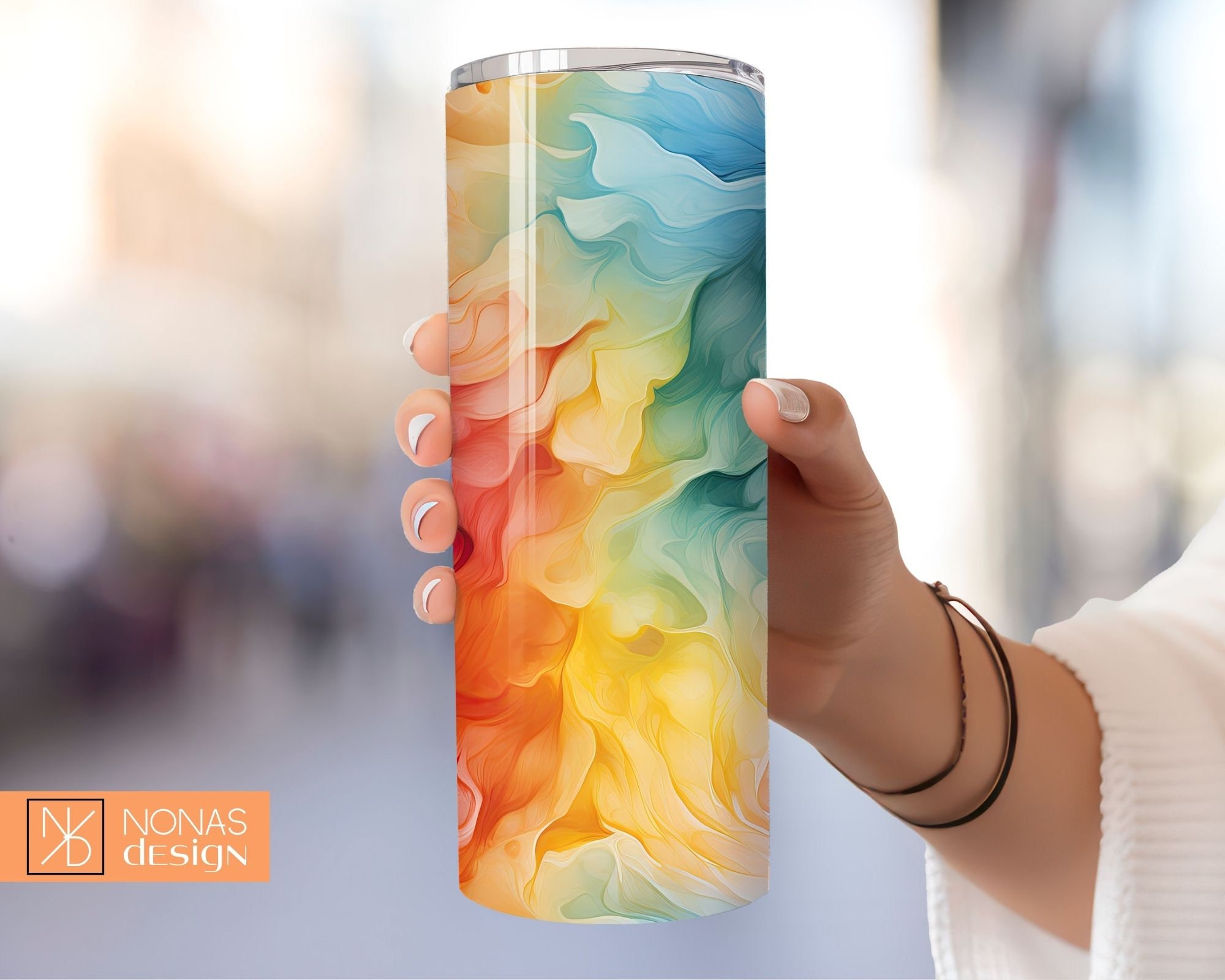 Smokey Tumbler Wrap 20oz Skinny Tumbler Sublimation Design - Etsy