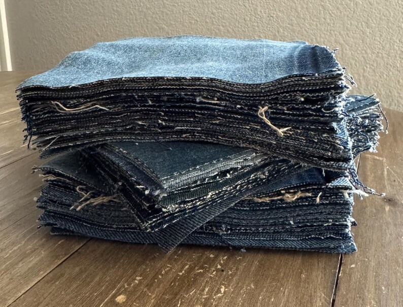6” Denim Squares - Etsy