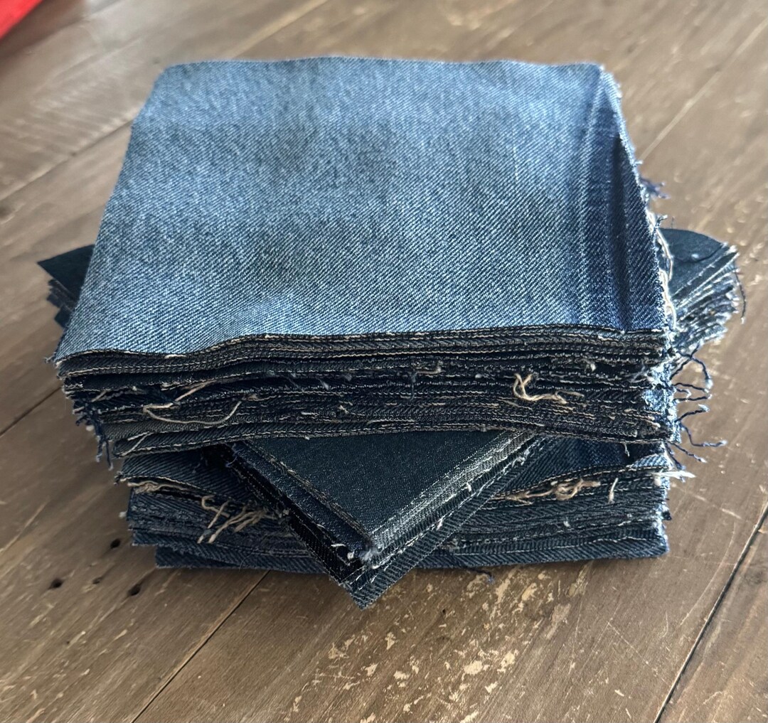 6” Denim Squares - Etsy
