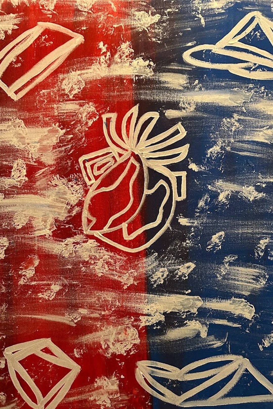 Human HEART Body Anatomy RED Blood Blue Blood Science Abstract - Etsy