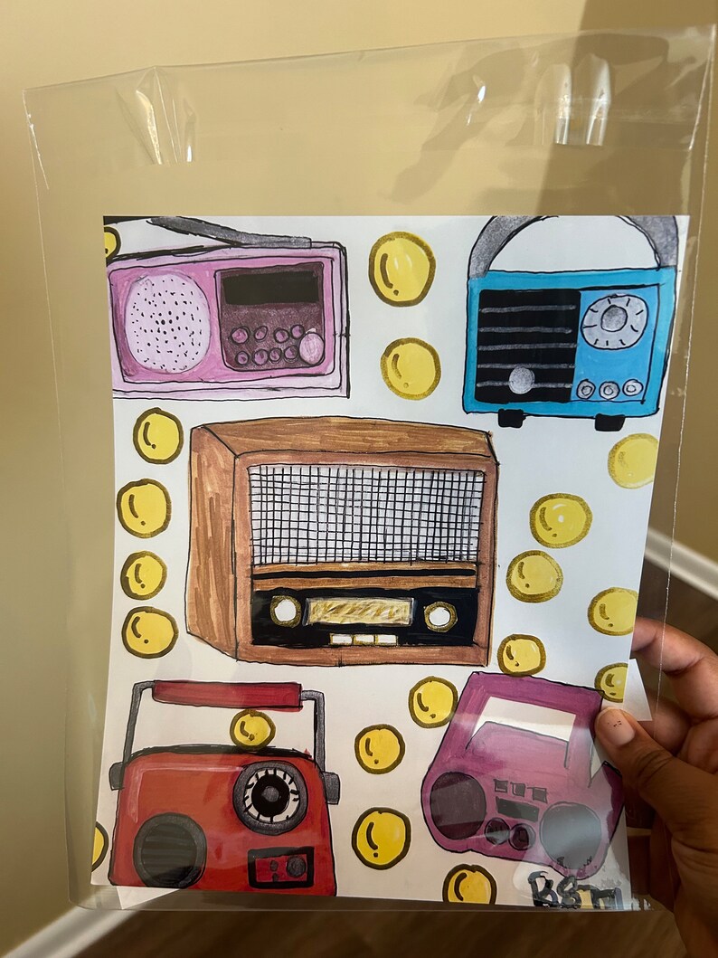 Colorful Old Radios Art Print 8 X 10 - Etsy