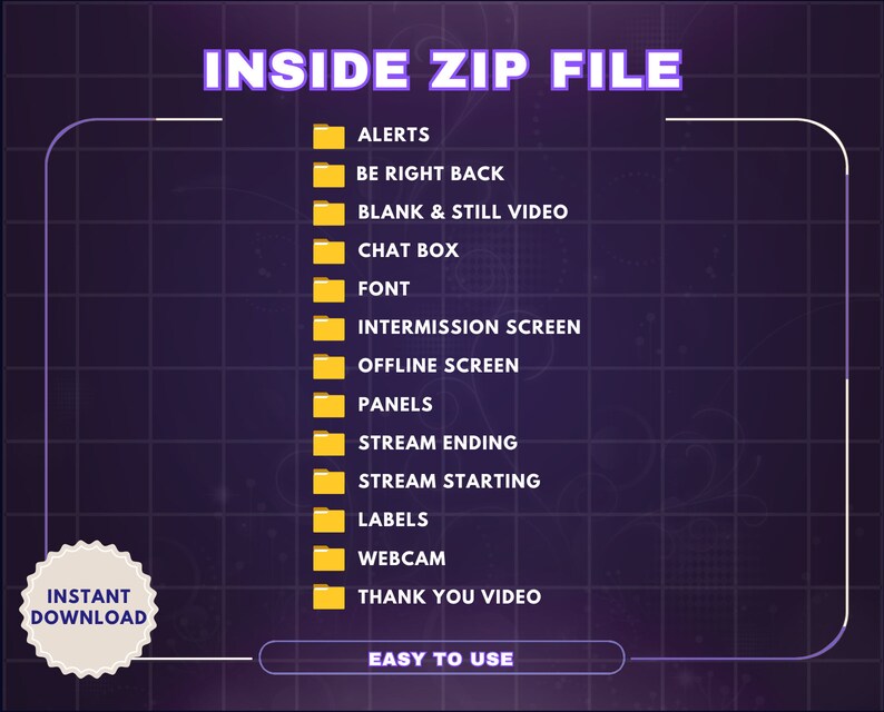 Purple Glow Shimmer Starlight Animated Stream Pack Minimal, Starry ...