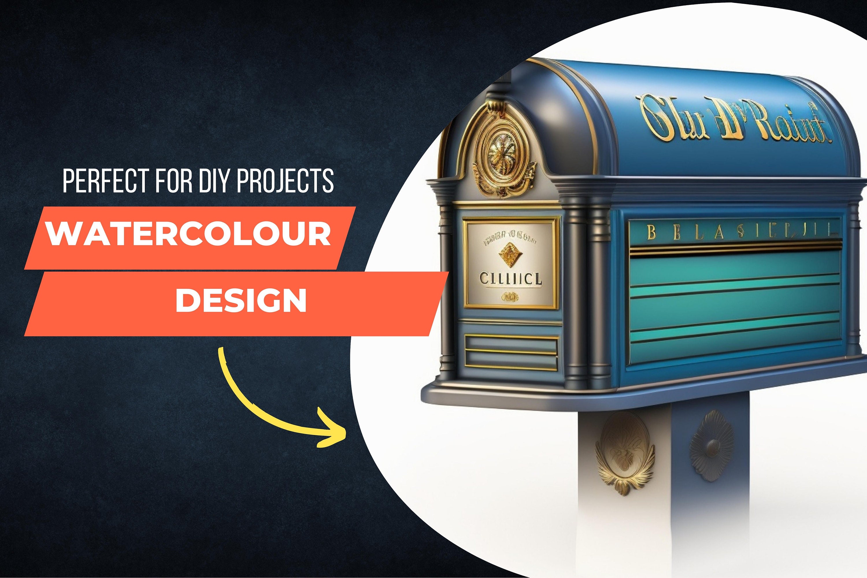 Watercolor Antique Mailbox Clipart, Mailbox Png, Post Office Clipart ...